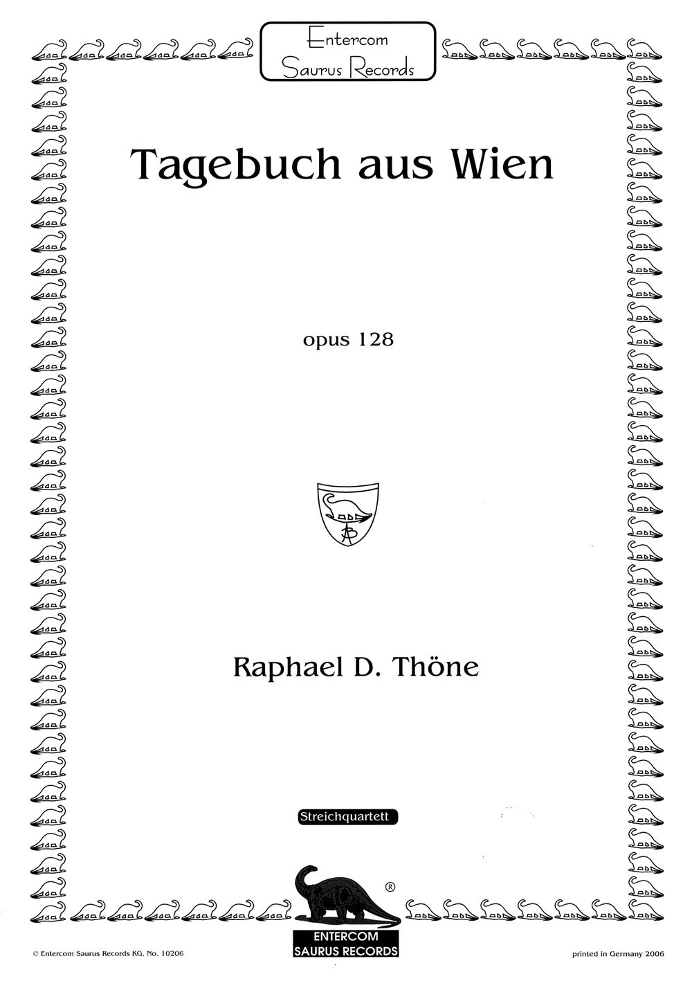 Tagebuch aus Wien, op. 128 : Raphael D. Thöne: Amazon.co.uk: Books