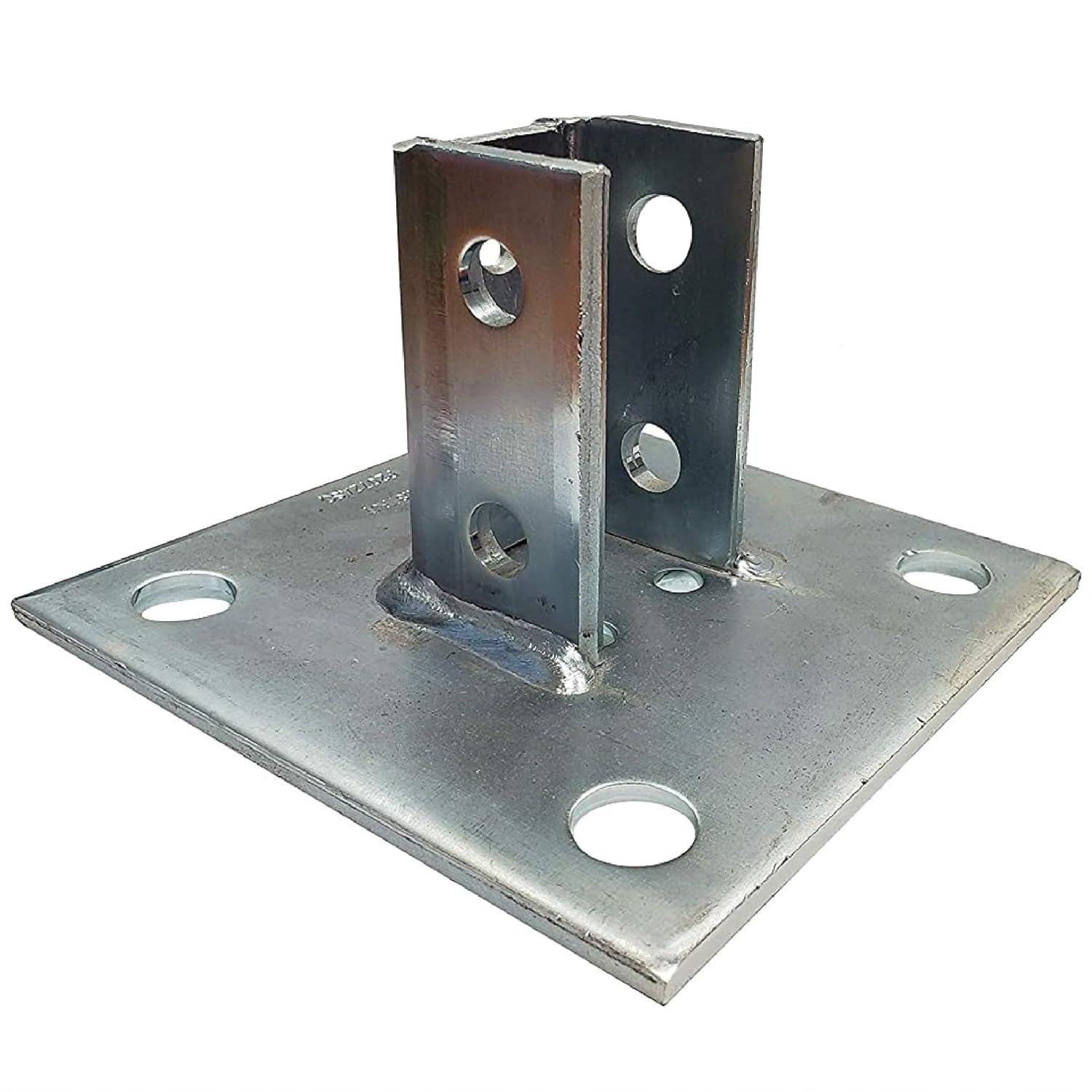 Newhouse Electric Steel Square Post Base Connector 3-in. Steel Angled ...
