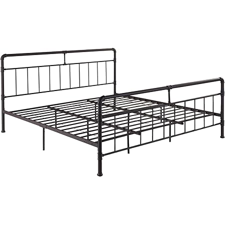 Amazon.com: Christopher Knight Home Sally King-Size Iron Bed Frame ...