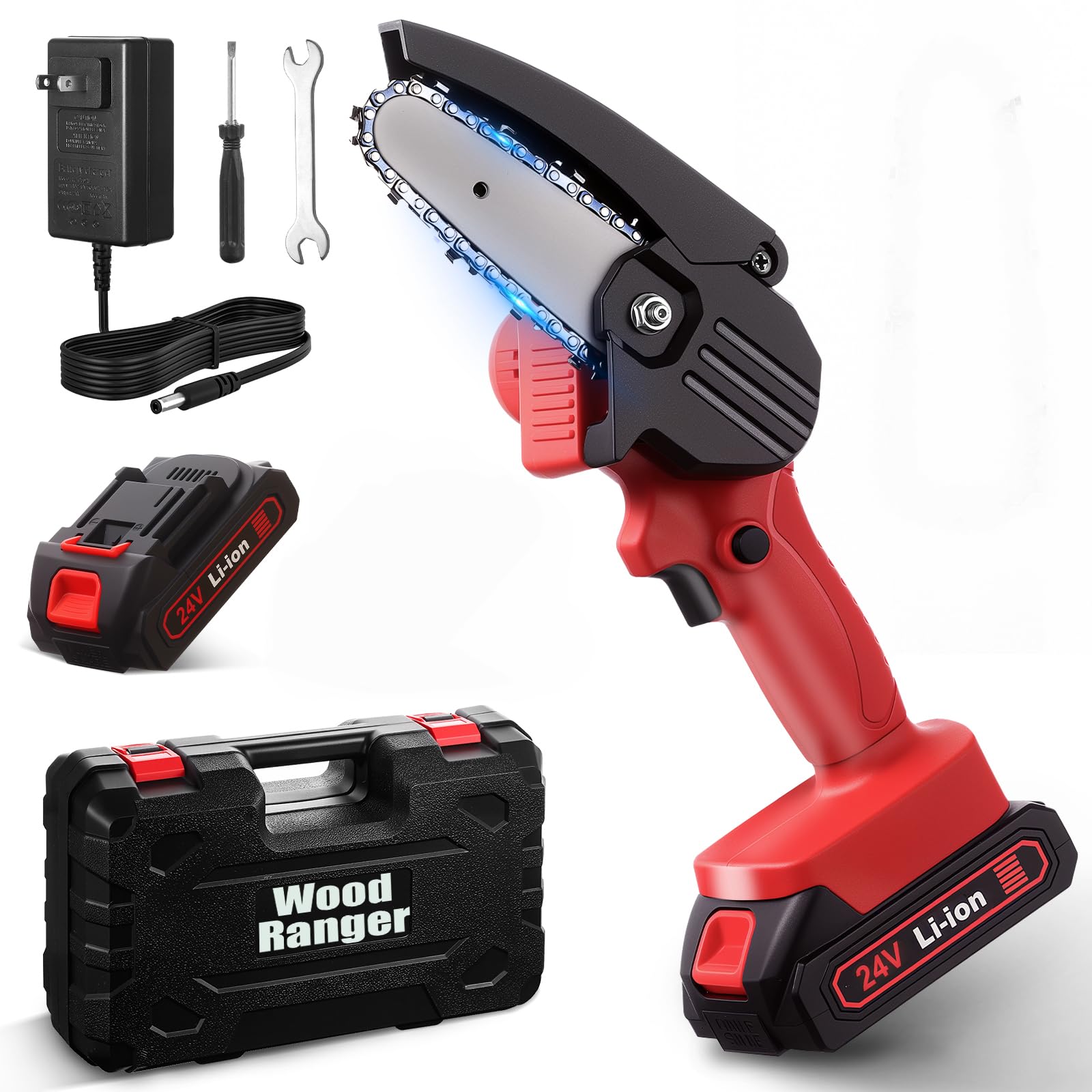 Amazon.com: Wood Ranger Mini Chainsaw, Electric 4 inch MINI Chainsaw ...