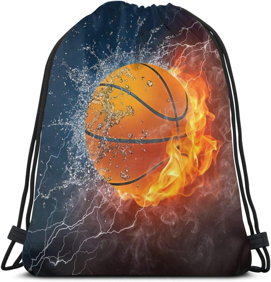 Amazon.com | Sports Basketball Unisex Drawstring Backpack Bag Sport Gym ...