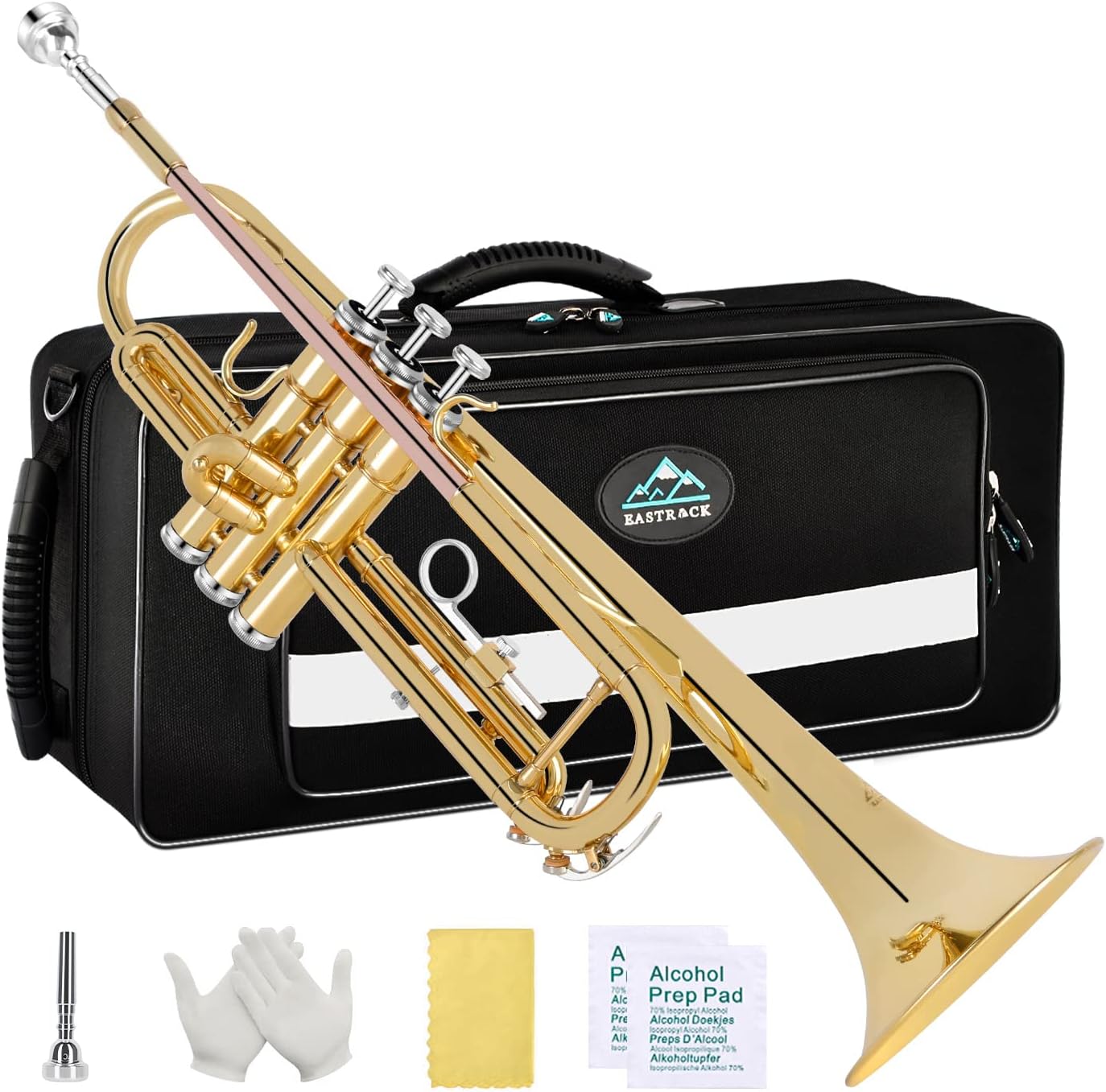 Amazon.com - KESHUO Trumpet Instrument B-Flat Bronze Trumpet Instrument ...
