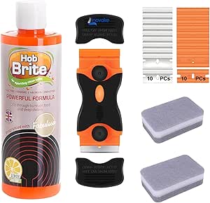 Inovake® Hob Cleaner Bundle, Ceramic Hob Cleaner & Hob Scraper Tool Non ...