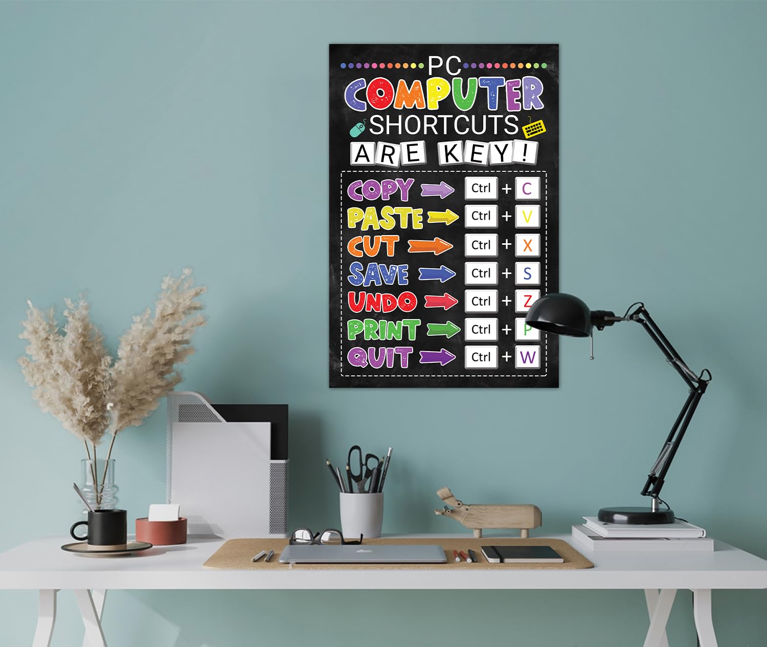 5m Box Computer Shortcuts Poster Computer Lab Sign Poster 16x24 ...
