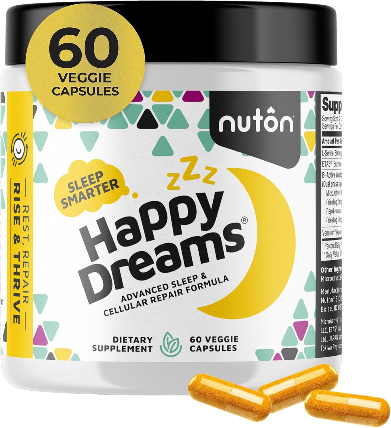 Amazon.com: Nuton Happy Dreams Sleep Supplement - Natural Sleep Aids ...