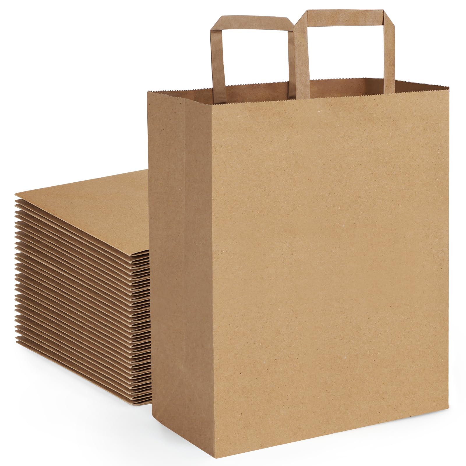 Amazon.com: BagDream 12x7x17 50Pcs Large Paper Grocery Bags with ...