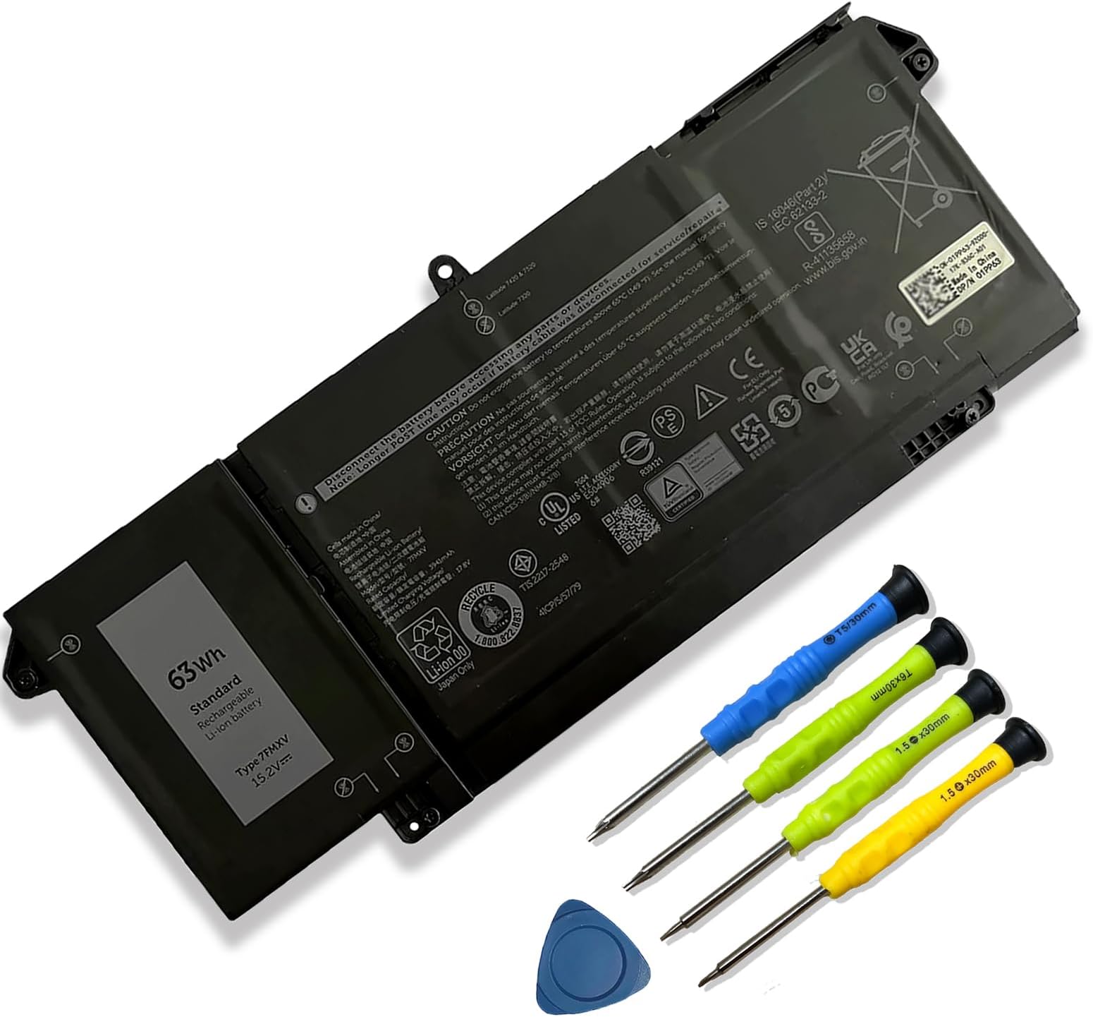 Amazon.com: 7FMXV 63Wh 4-Cell Laptop Battery Replacement for Latitude ...