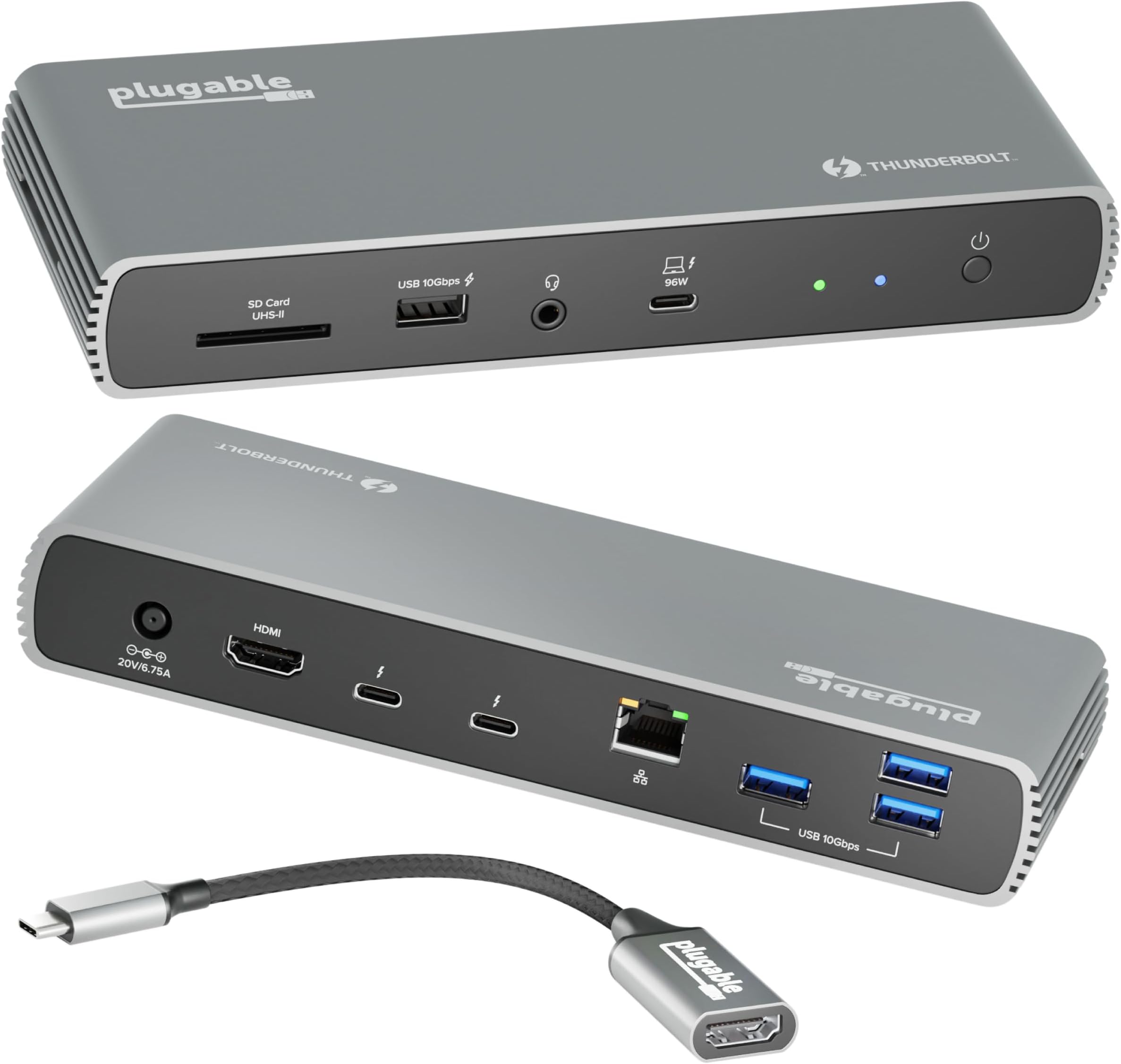 Amazon.com: Plugable Thunderbolt 4 Dock with 100W Charging, Thunderbolt ...