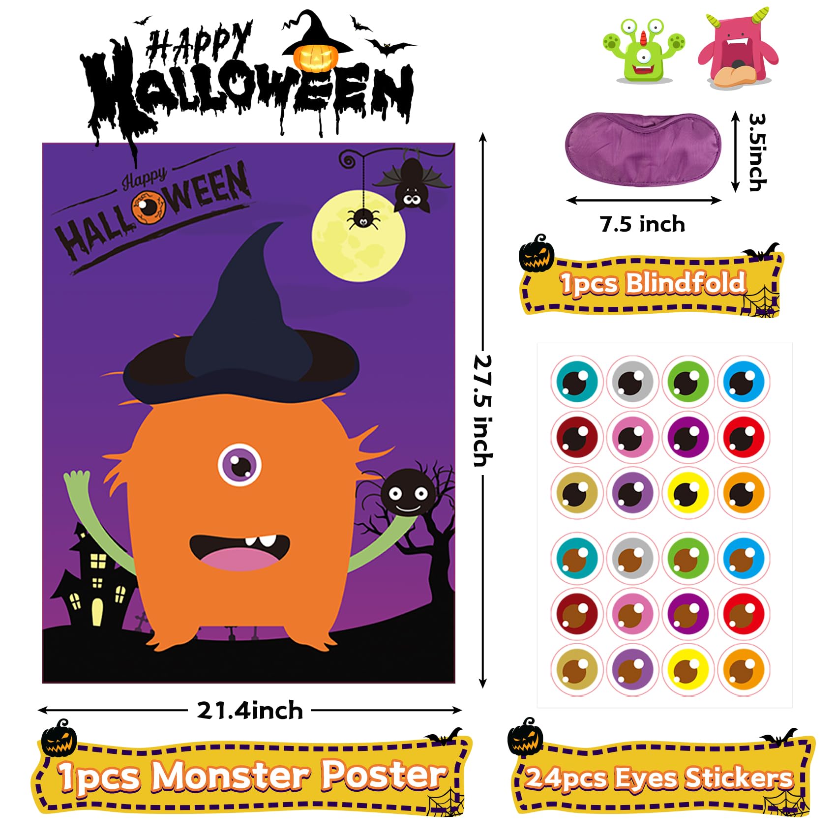 Snapklik.com : Halloween Games For Kids, 3 In 1 Halloween Party Games ...