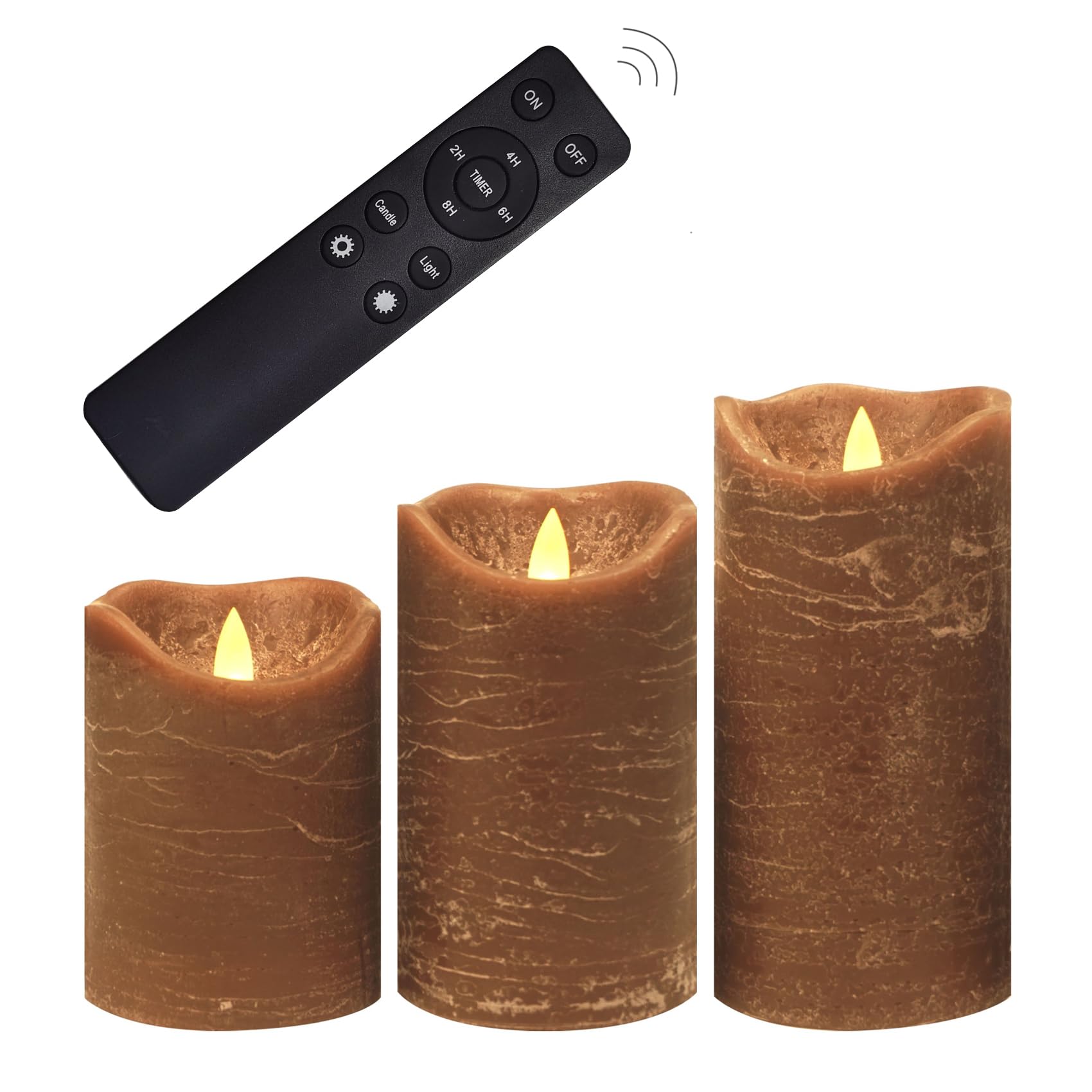 Amazon.com: CANDLE CHOICE Real Wax Battery Operated Flameless Candles ...