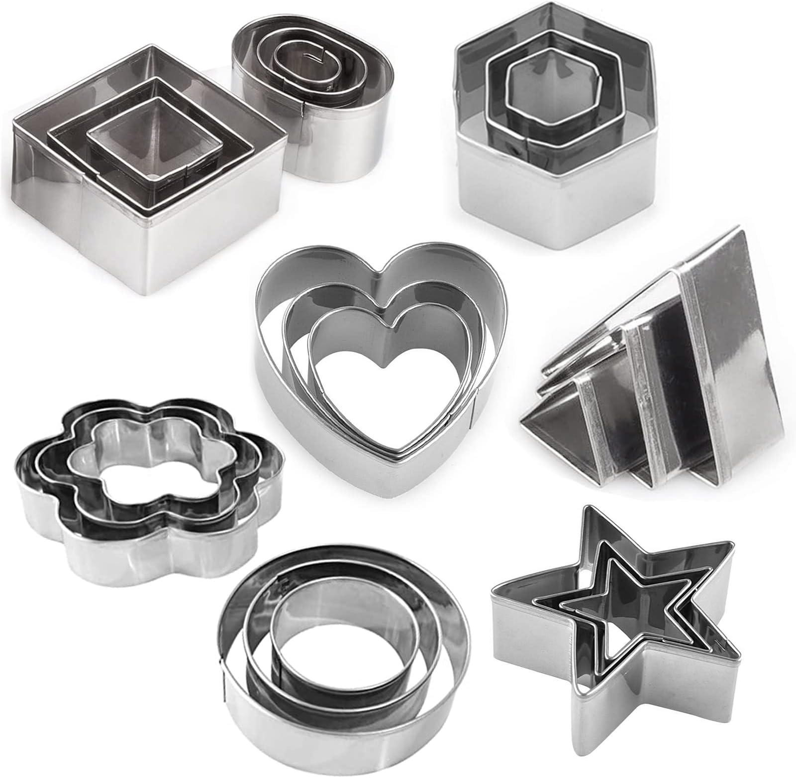 SZXMDKH Mini Cookie Cutter Set - 30 Small Molds to Cut Pastry Dough ...