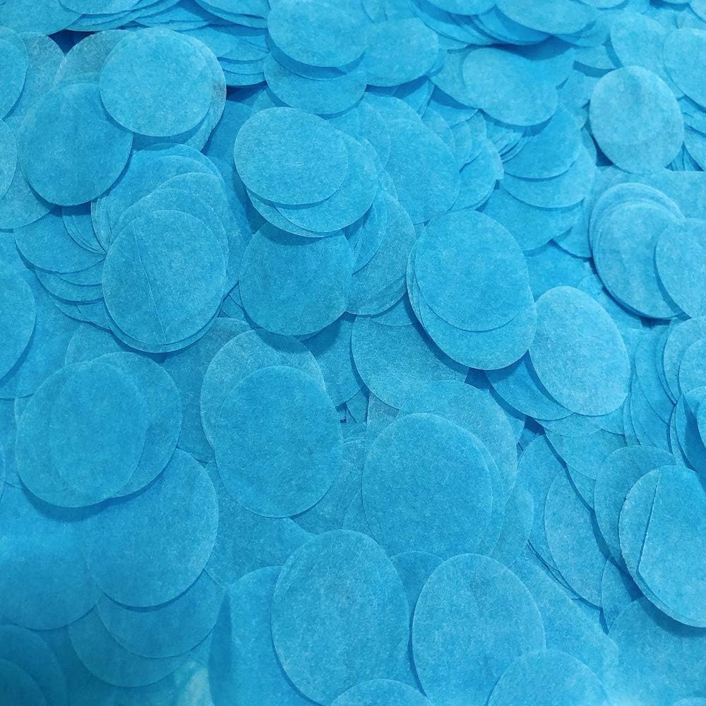 Amazon.com: Light Blue Foil Metallic Round Table Confetti Decor Under ...