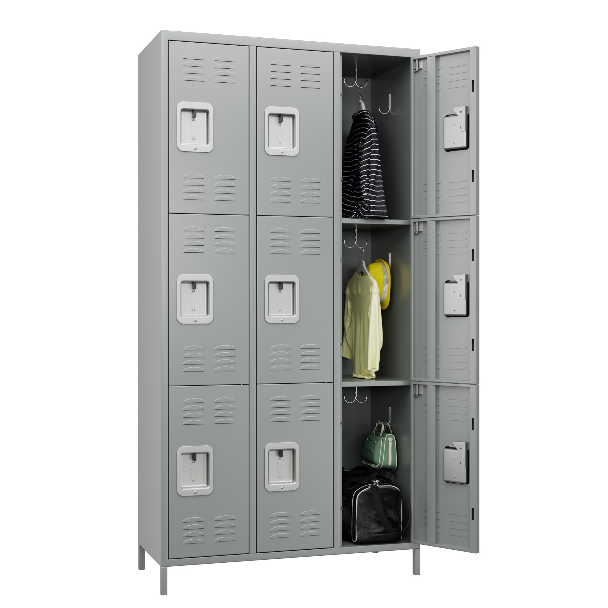 Amazon.com: METAN Metal Storage Locker for School Office Gym Bedroom, 9 ...