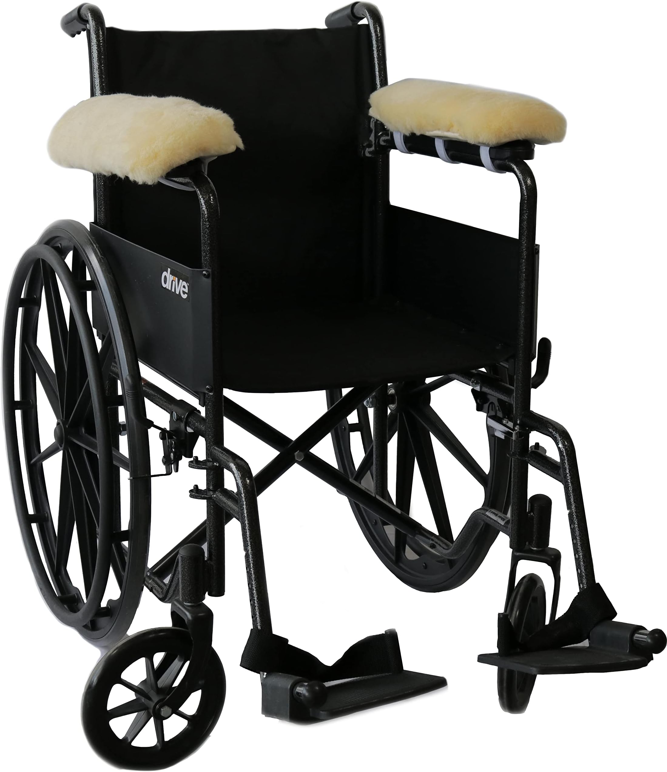Amazon.com: Natural Sheepskin Wheelchair Armrest Pads, Set of 2 | 100% ...