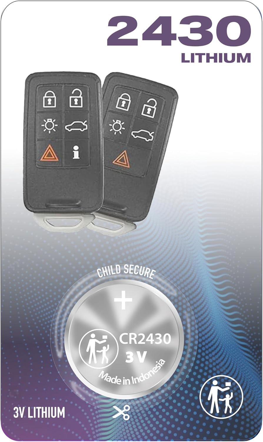 Amazon.com: for Key FOB Battery CR2430 2430 Replacement for Volvo ...