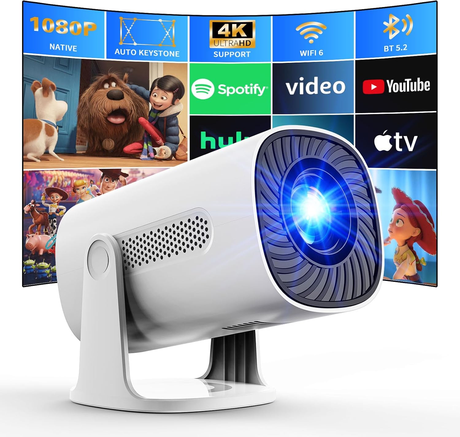 Amazon.com: [Built-in Apps & Smart OS] Smart Projector with WiFi and ...