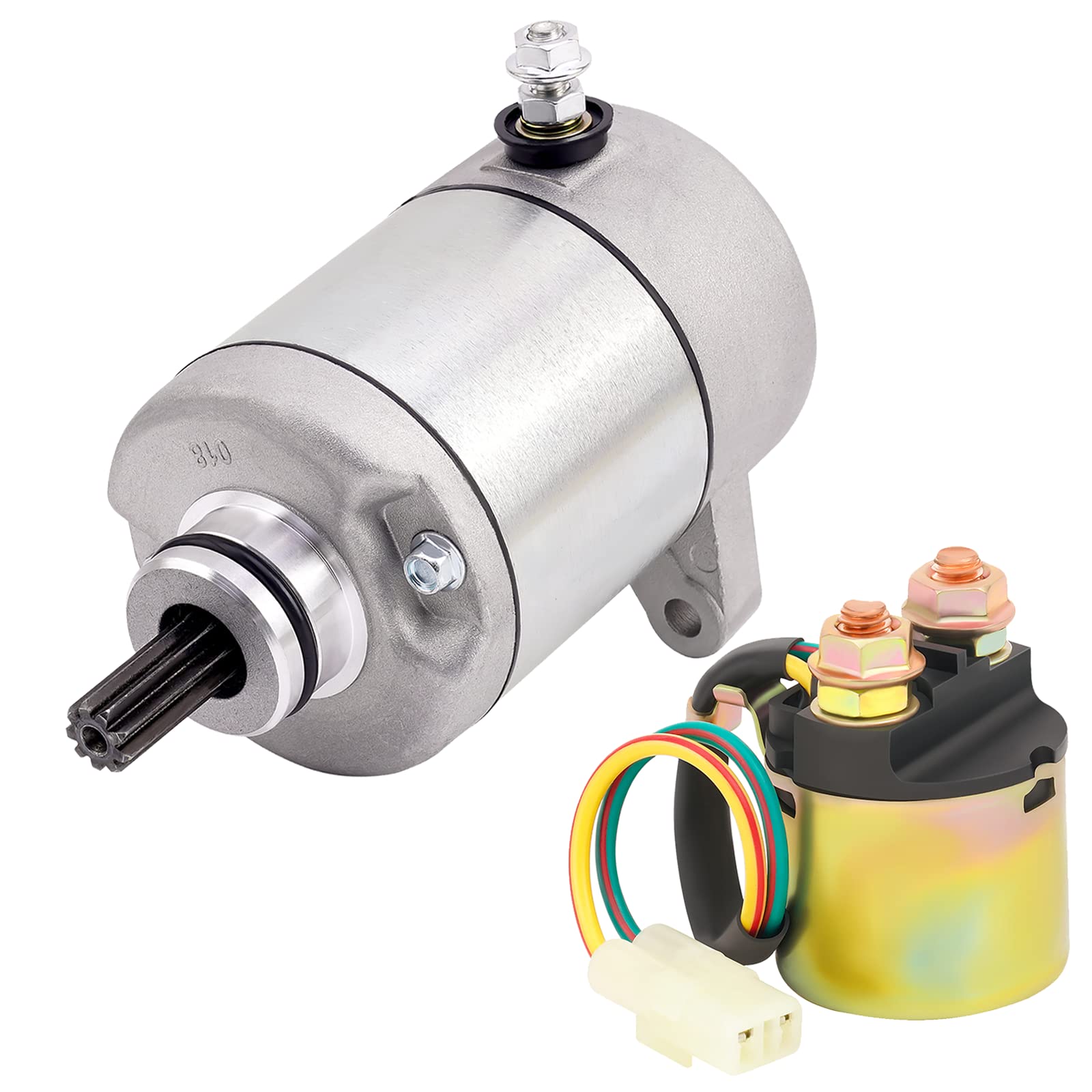 FHSJXR Starter Motor 31200-HN5-671 & Starter Solenoid Relay Compatible ...