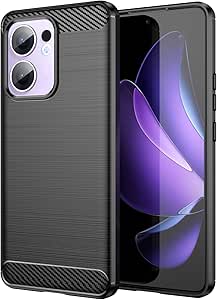 Amazon.com: SCL Case for OPPO Reno13 F 5G - Anti-Slip Brushed Texture with Carbon Fiber Design ...