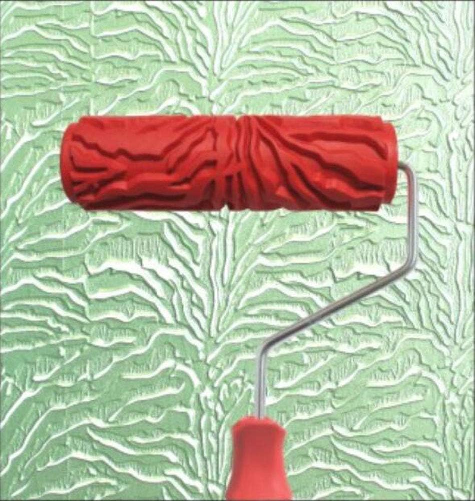 BUUEERR 7" DIY Patterned Paint Roller Decorative Rubber Roller ...