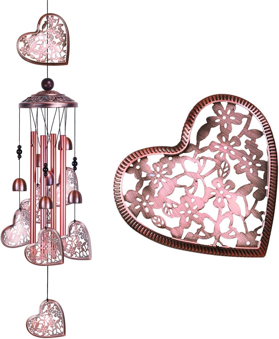 Amazon.com : Heart Shape Wind Chimes for Garden, Gifts for Mom, Home ...