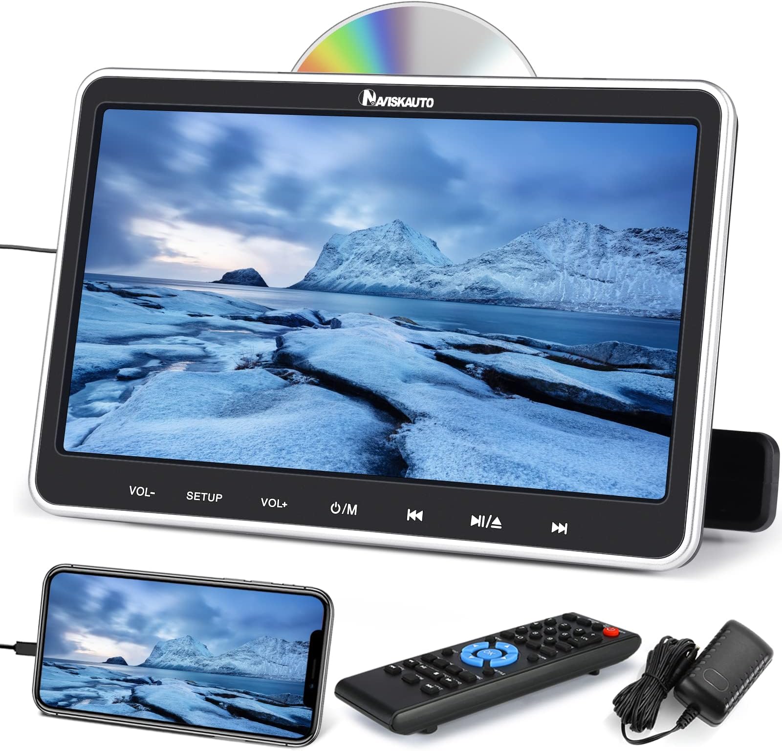 Amazon.com: Pyle Universal Car Dual Headrest Monitor - 9.4 Inch Vehicle ...