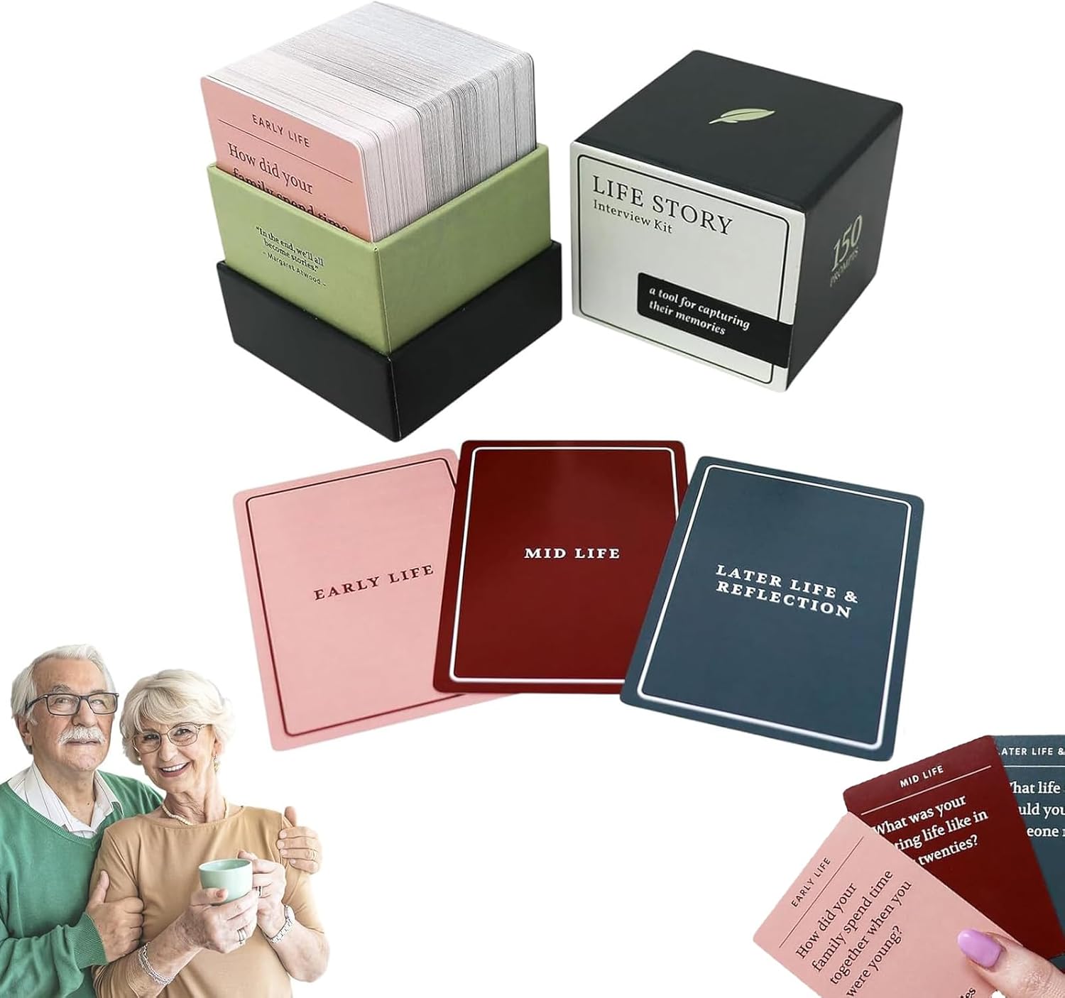 Amazon.com: 150pcs Life Story Interview Kit Cards,Tales Life Story ...