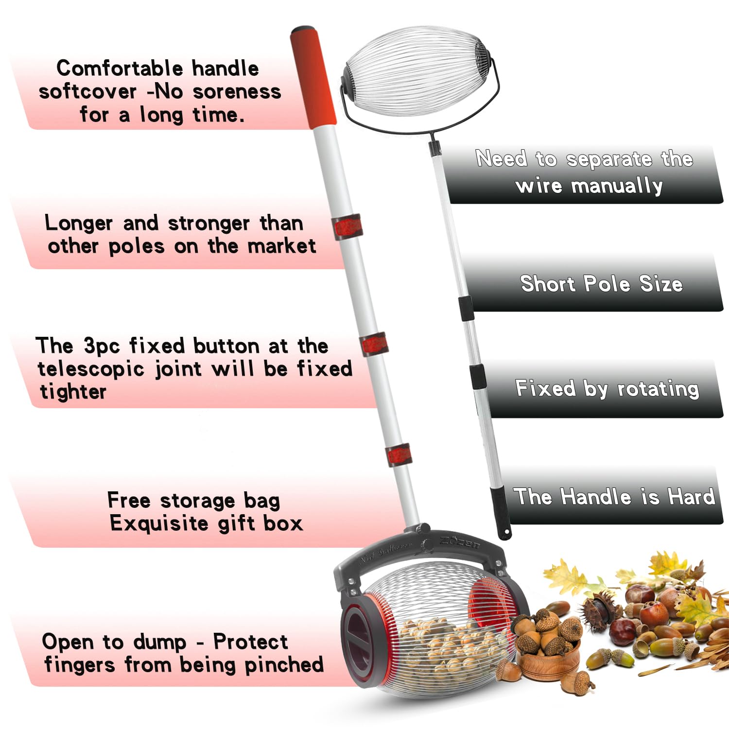 Snapklik.com : Zozen Acorn Picker Upper Roller, Acorn Dedicated Version ...