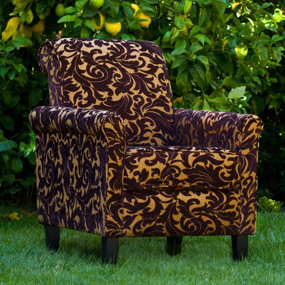 Amazon.com: angelo:HOME Harlow Chair, Java Brown Velvet : Home & Kitchen