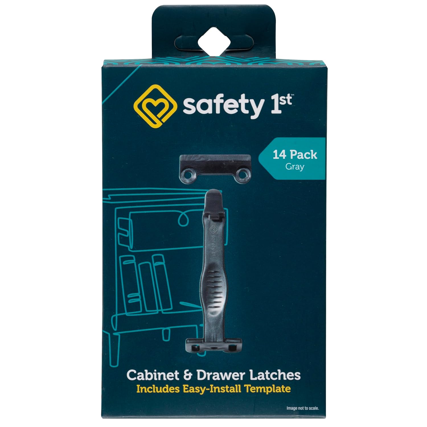 Amazon.com: Safety 1st Cabinet & Drawer Latch 14 Pack, Babyproofing ...
