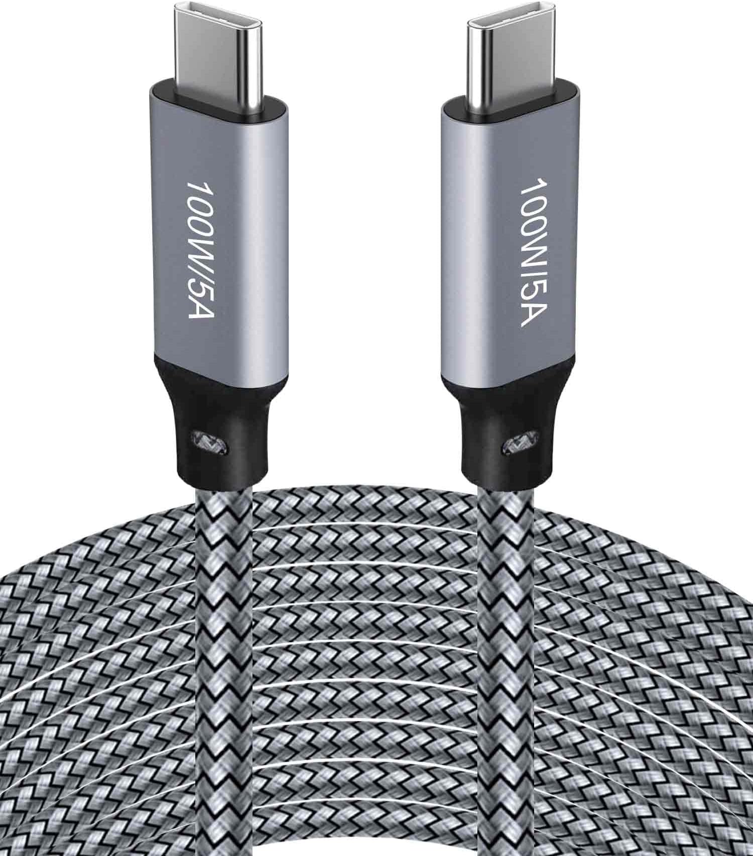 Amazon.com: Vebner 20ft USB C to USB C Cable - Extra Long USB Type C ...