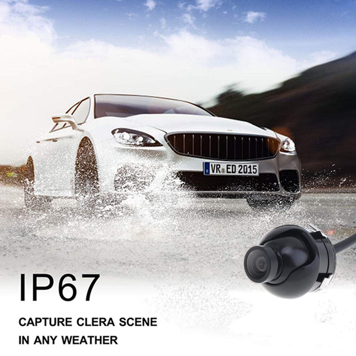 Universal Mini CCD Car Rear View Backup Camera Front/Side View 360 ...