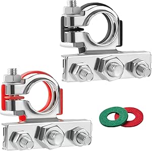 Amazon.com: Battery Terminal Connectors 3 Way, 2 Pcs Battery Terminals ...