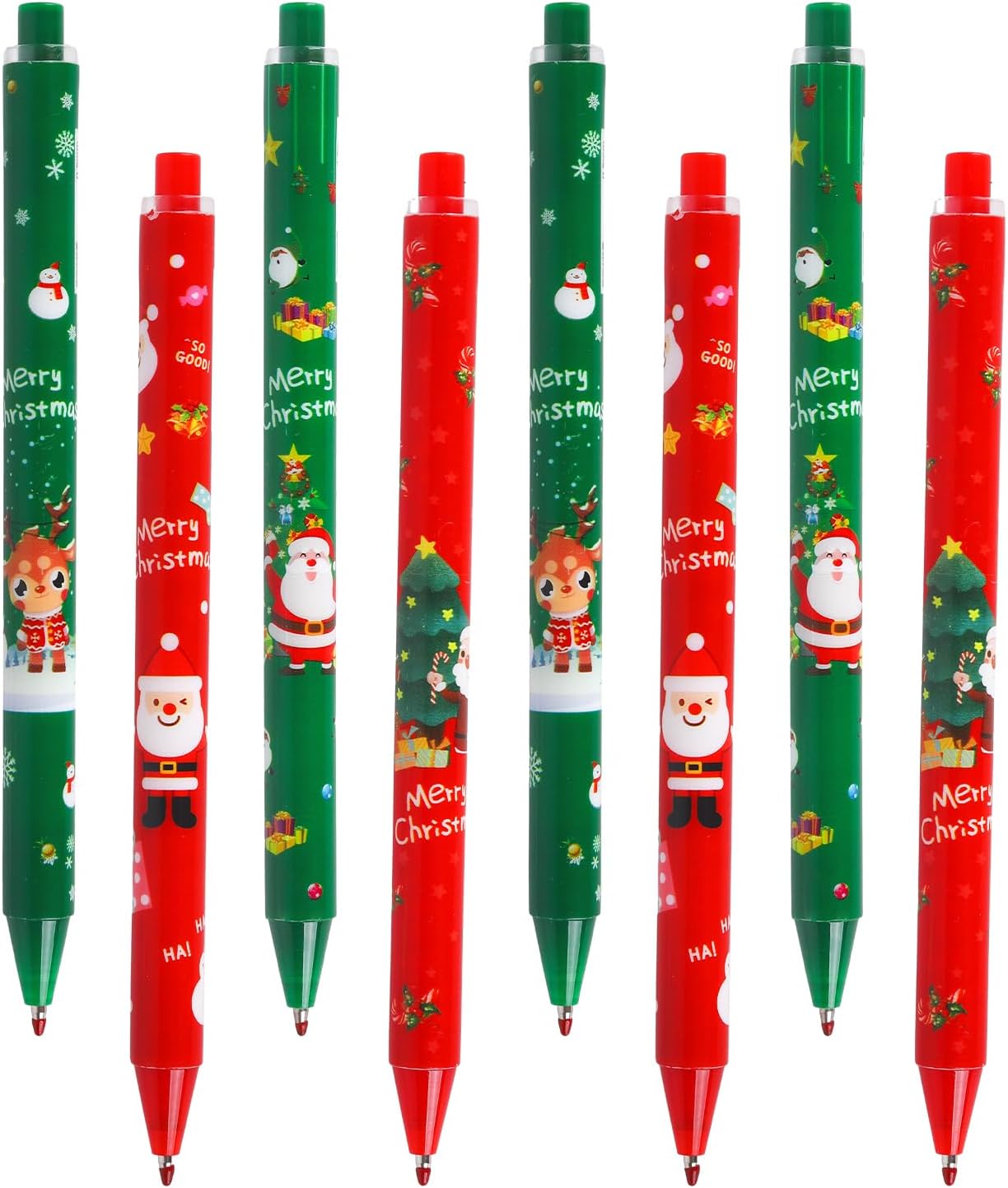 Gukasxi 24 Pcs Christmas Gel Ink Pens Retractable Rollerball Pens Black ...