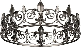 Amazon.com: Gothic Full Crown - Metal Crowns and Tiaras for Men &, Goth ...