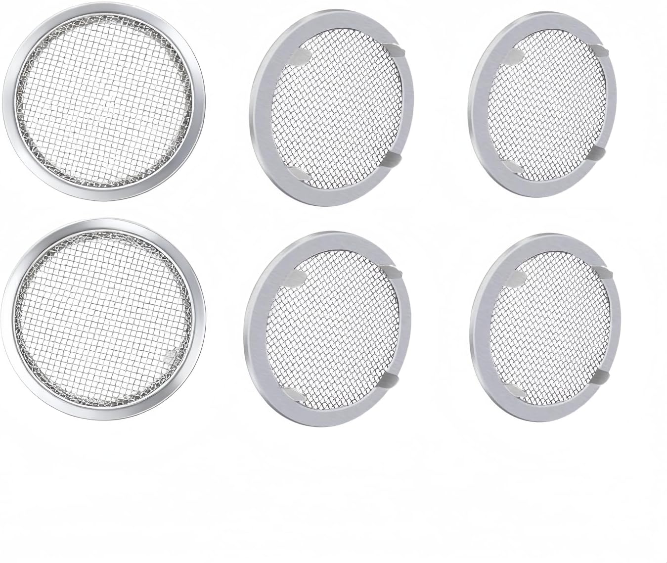 6-Pack 2" in Diameter Circular Screen Vent Cover, Steel Mesh Screen ...
