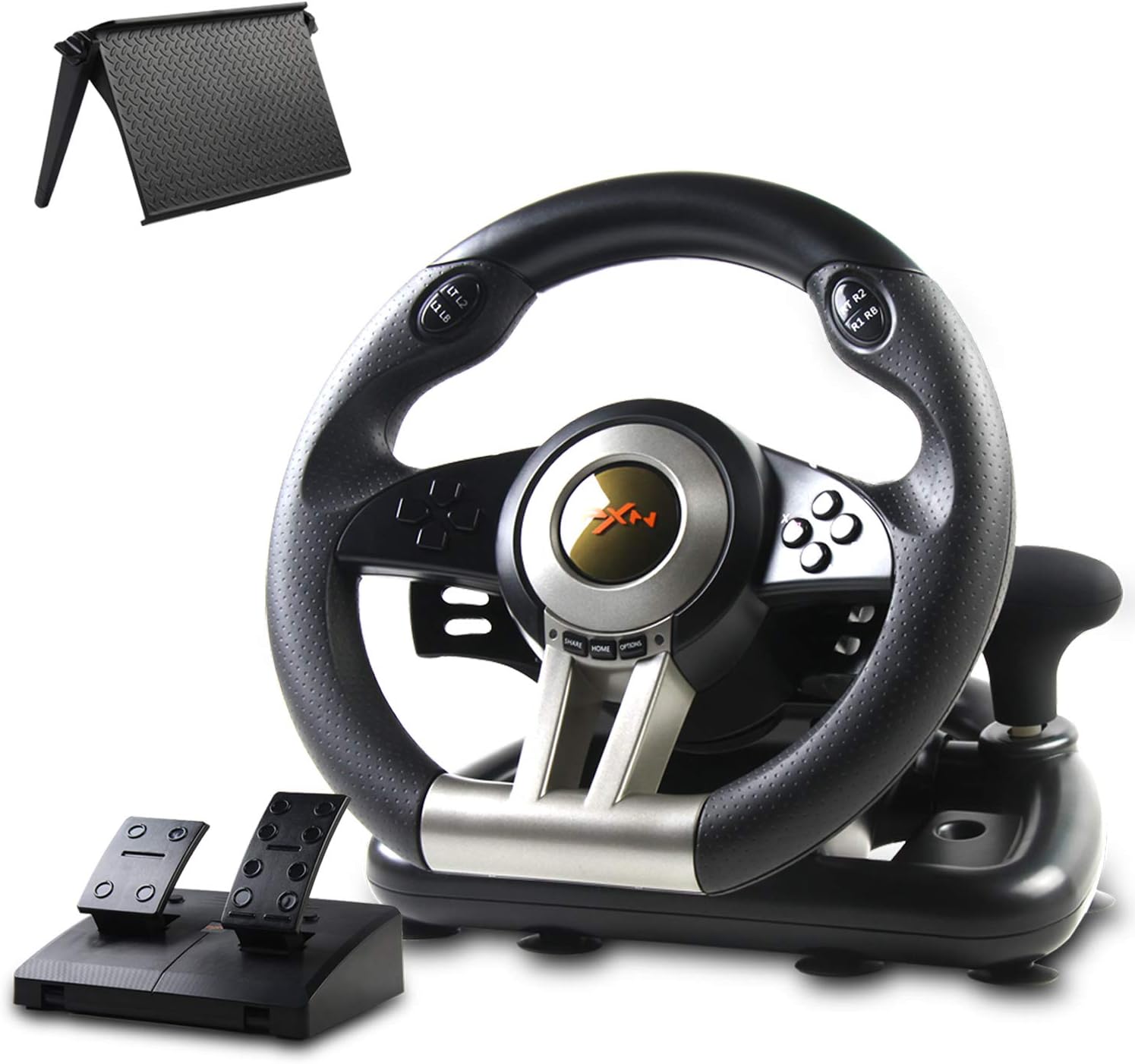 Amazon.com: PXN V9 PC Game Racing Wheels,270°/900°Steering Wheel Gaming ...