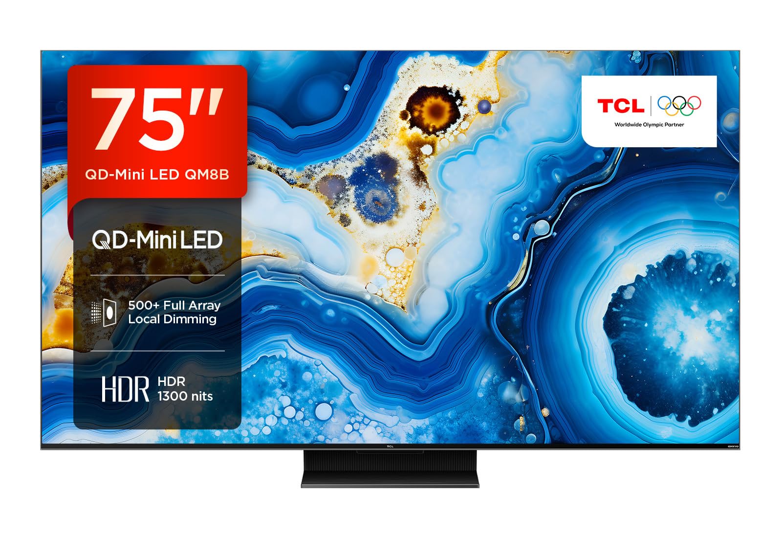 TCL 75QM8B TV Mini LED 75”, Pannello QLED 144Hz, 4K HDR Premium 1300nit ...