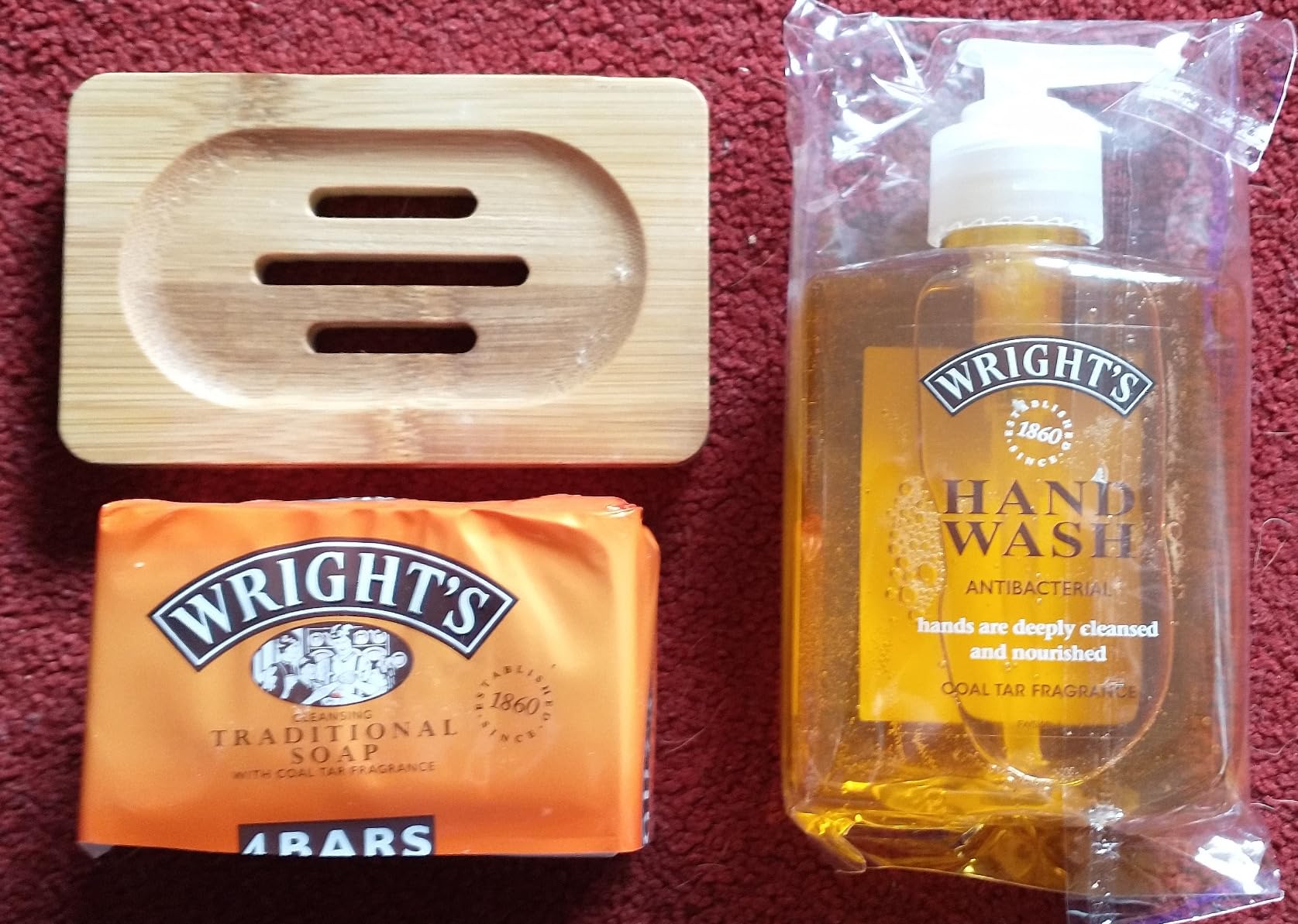 Wrights Traditional Soap with Coal Tar Fragrance 2x100gr+ Wright's Hand ...