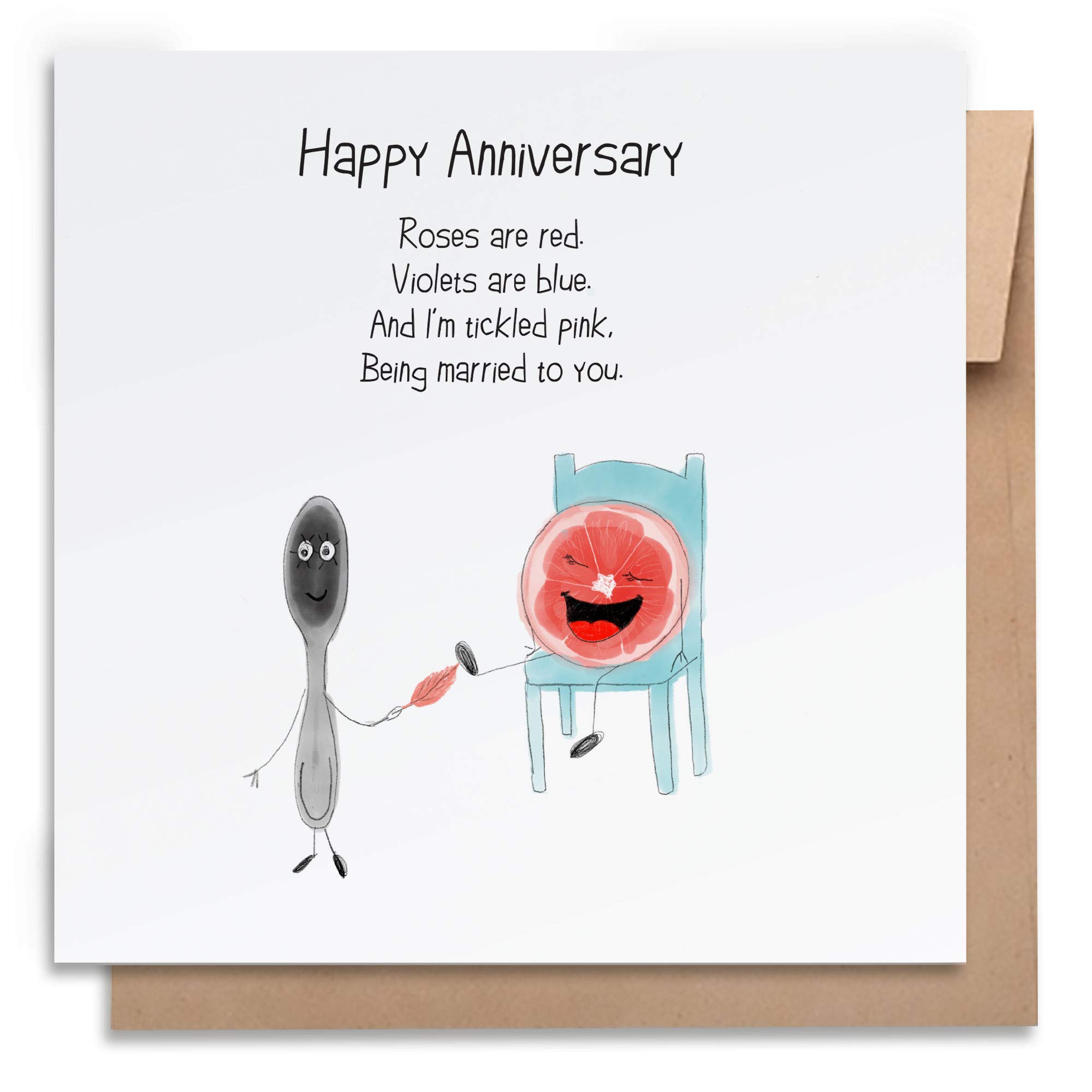 Buy Tickled Pink Anniversary Card With Envelope Funny Anniversary Buy Tickled Pink Anniversary Card With Envelope Funny Anniversary