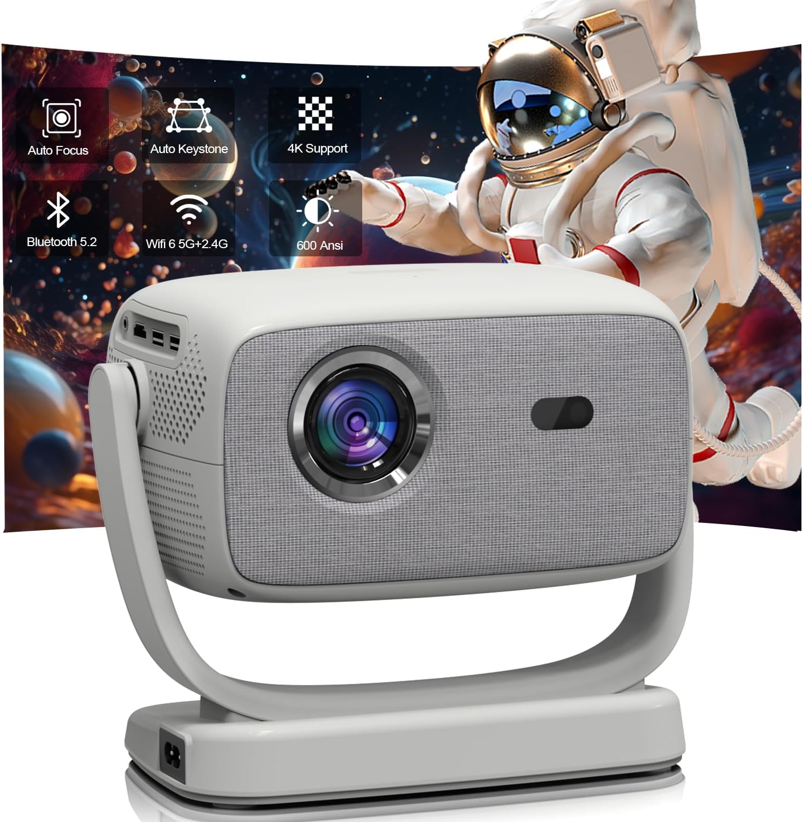 Amazon.com: [Auto Focus/4K Support] Projector with WiFi 6 and Bluetooth ...