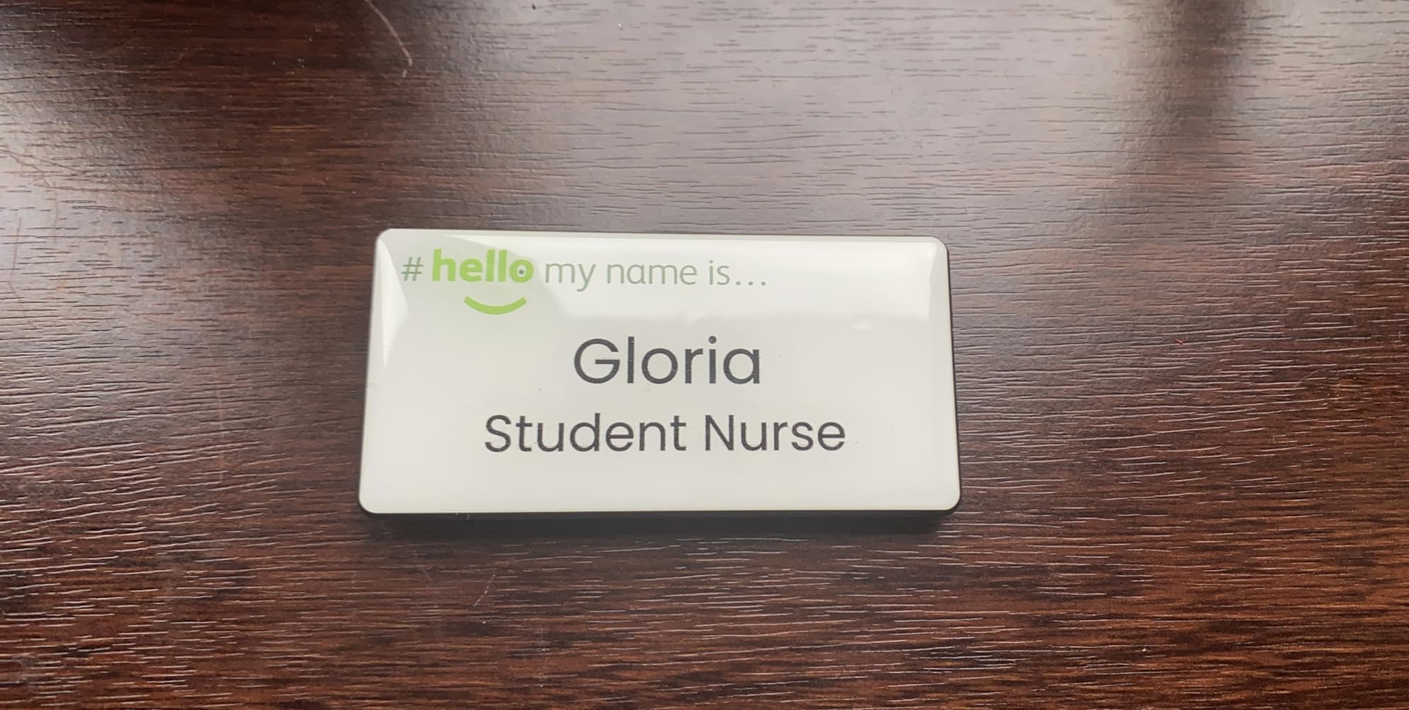 Badgemaster Green Hello My Name is White Badge Premium Dome Finish 76 x ...