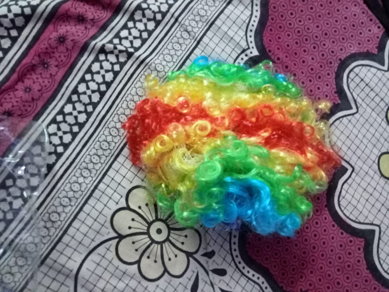 Bandhan Unisex-Adult Multi Color Funny Parties Malinga Afro Curli ...