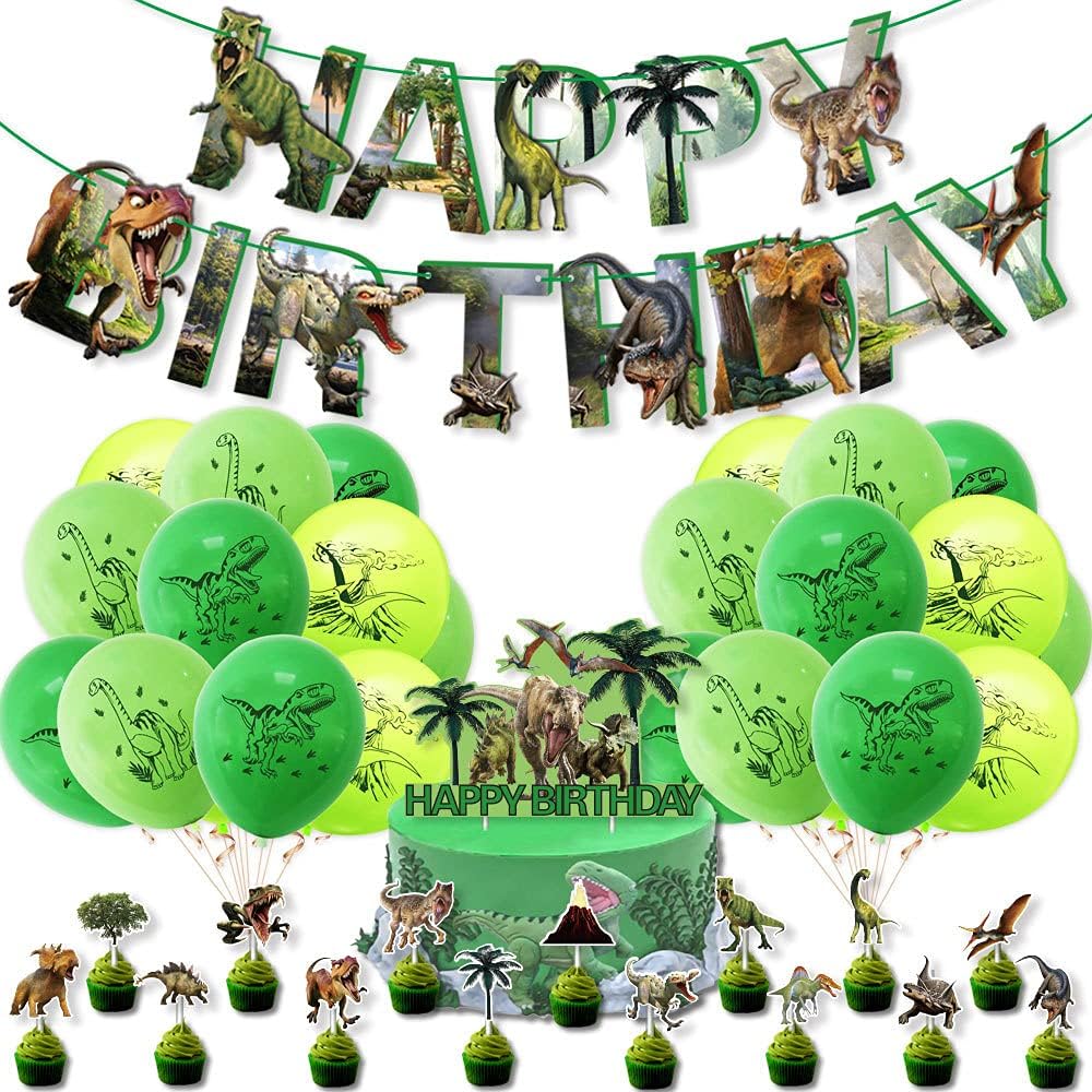 Dinosaur Birthday Party Decoration Include Dinosaur Happy Birthday ...