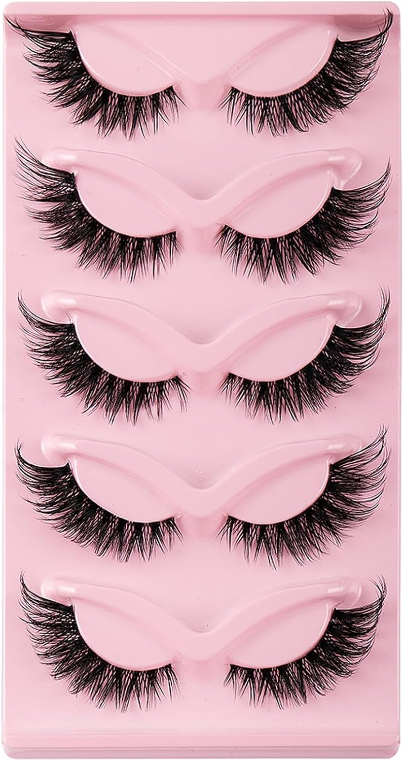 EONFAVE Eyelashes Fox Eye Lashes - Cat Eye Lashes - Natural Look False ...