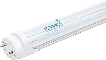 Hyperikon T8 LED Light Tube, 4 FT, CRI 90+, Dual-End Powered, Easy ...