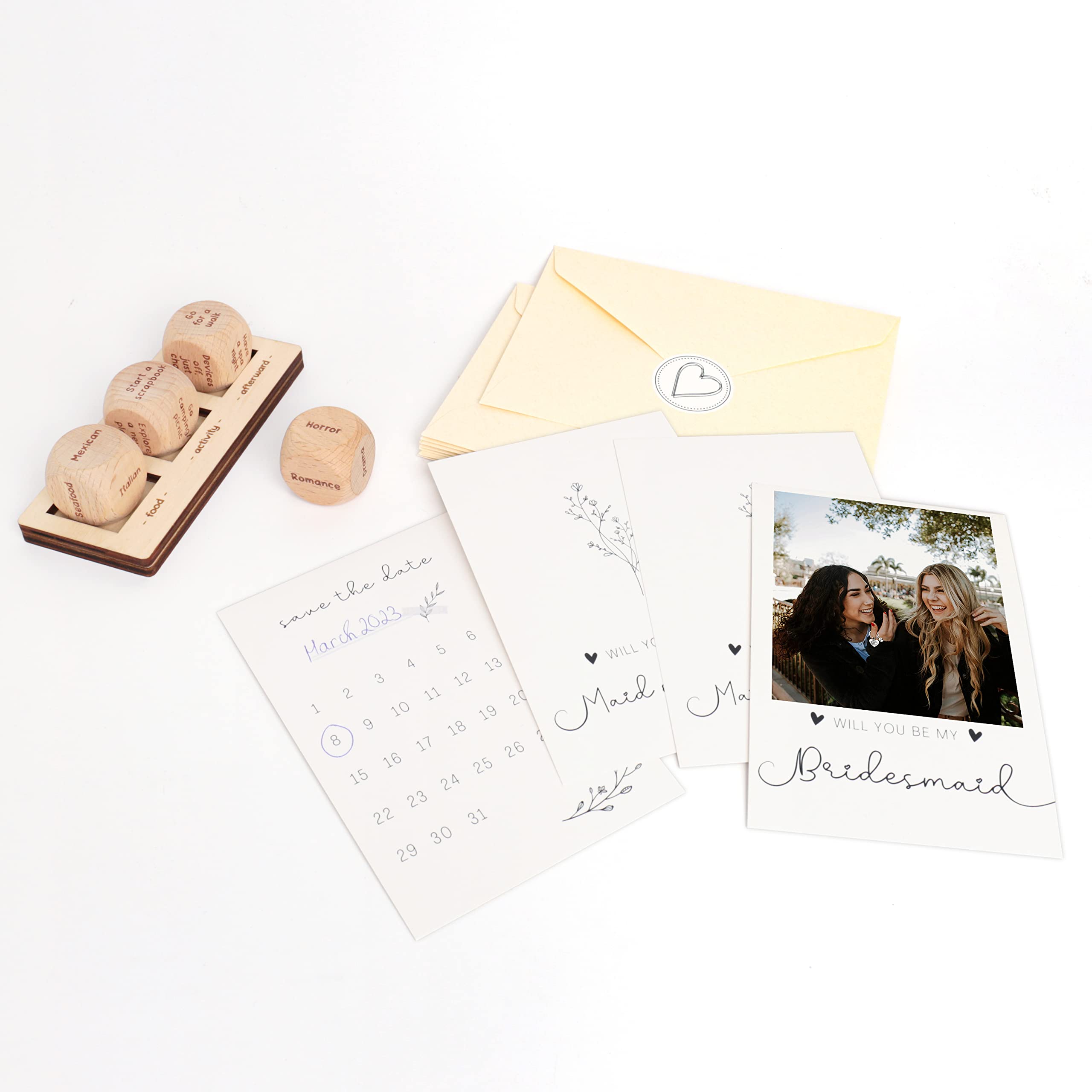 Amazon.com: STOFINITY Bridesmaid Proposal Date Night Dice Set - 8 Will ...