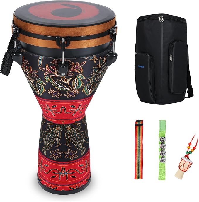 Amazon.com: MOSEN Freestyle Mechanically Tuned 12-Inch Djembe, Carbon ...