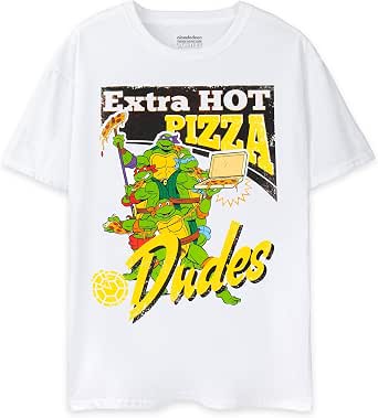 Amazon.com: Teenage Mutant Ninja Turtles Pizza Dude White Men's Short ...