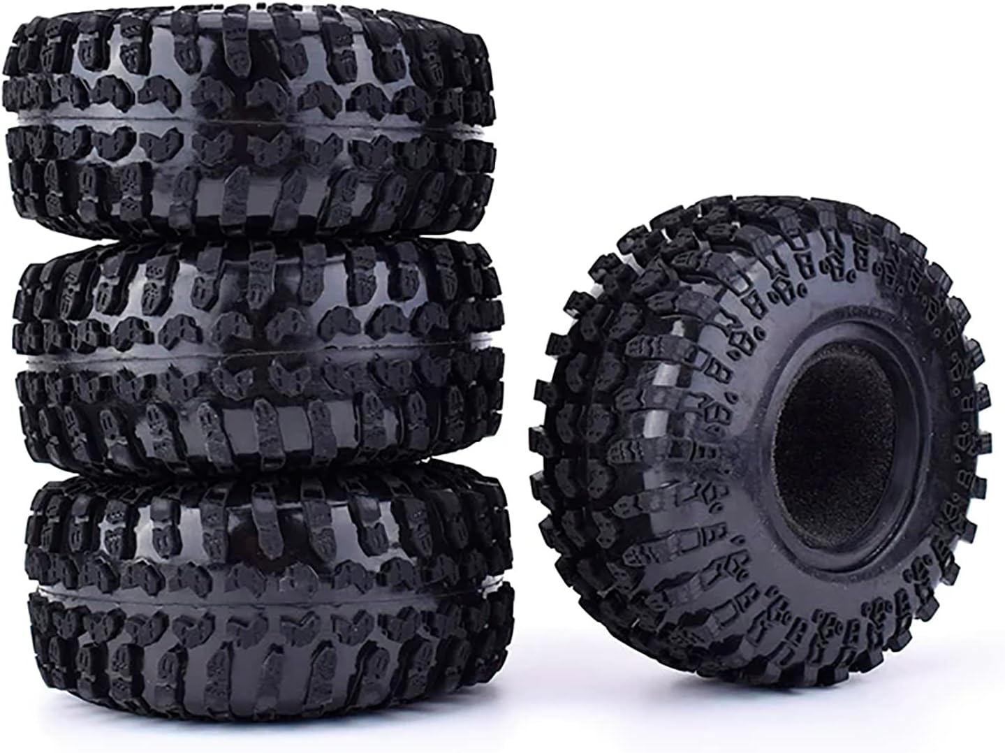 Amazon.com: WONFAST 4PCS RC Crawler 130mm Rubber Tires 2.2 inch Terrain ...