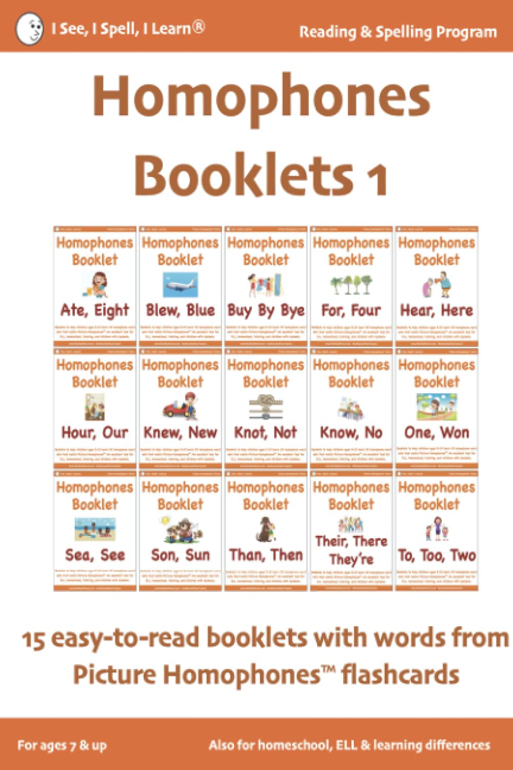 HOMOPHONES BOOKLETS 1 - Fun & Easy-to-Read 15 Booklets with words from ...